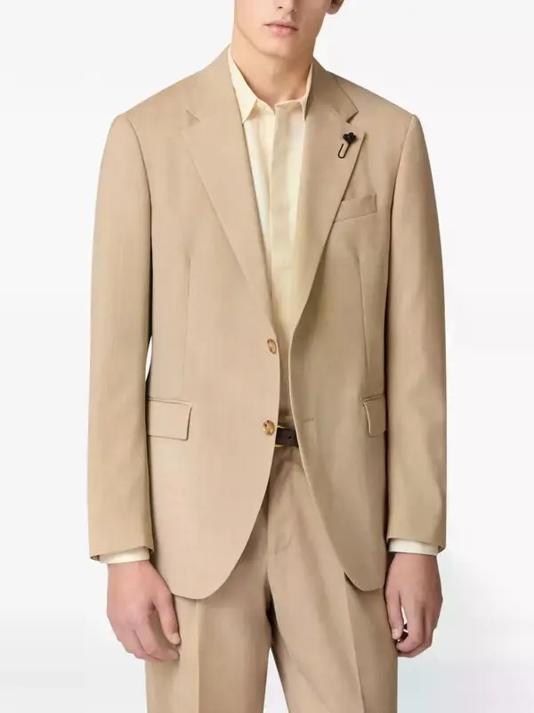 LARDINI Single-breasted Blazer - Neutrals