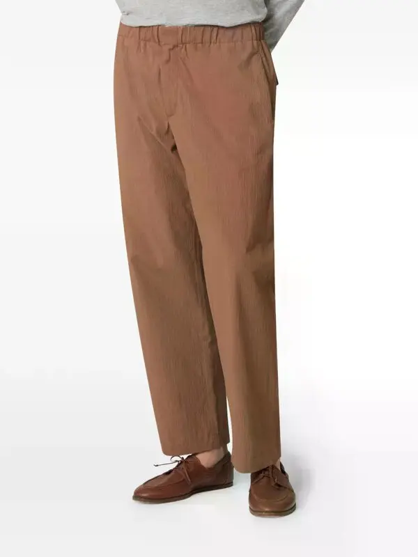 LARDINI Flat-front Trousers - Brown