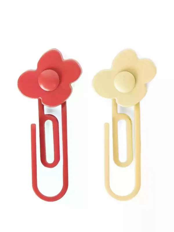 LARDINI Flower-shaped Lapel Pins Set - Red