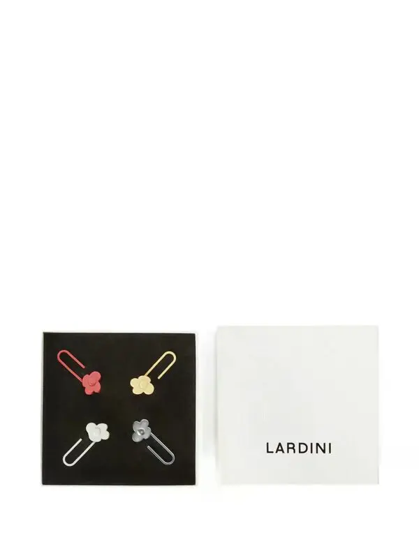 LARDINI Flower-shaped Lapel Pins Set - Red