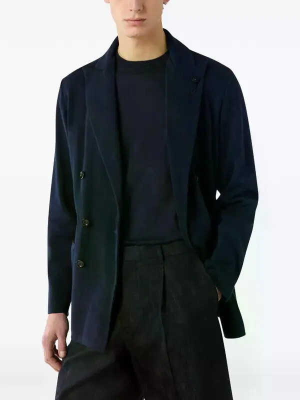 LARDINI Double-breasted Blazer - Blue