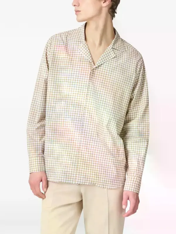 LARDINI Check-pattern Cotton Shirt