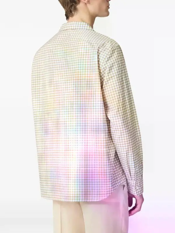 LARDINI Check-pattern Cotton Shirt