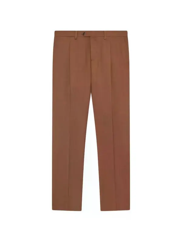 LARDINI Single-pleat Wool Serge Trousers