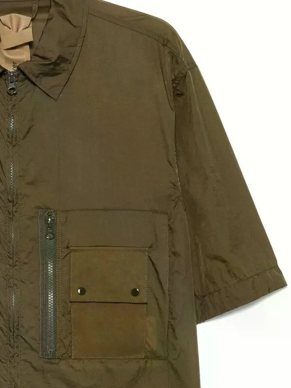 TEN C Mid Layer Zip-up Pocket-detail Shirt