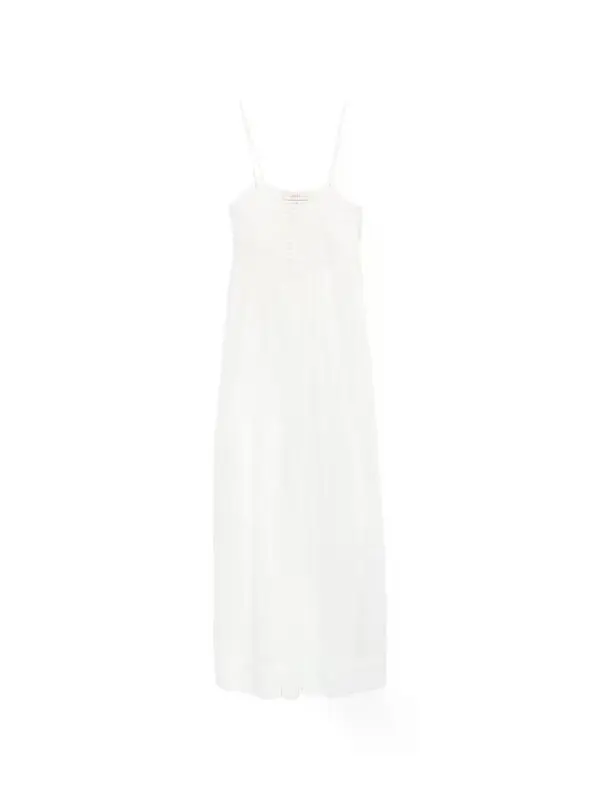 JUCCA Pointelle-knit Spaghetti Strap Maxi Dress