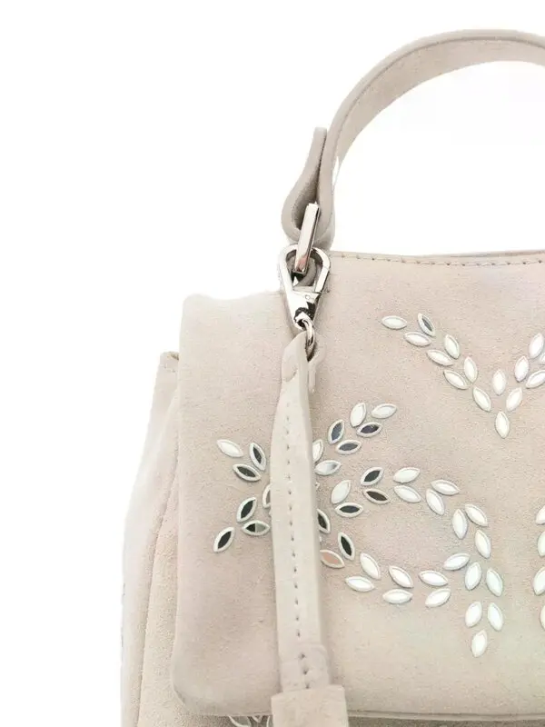 Orciani Mirror-embellished Suede Tote