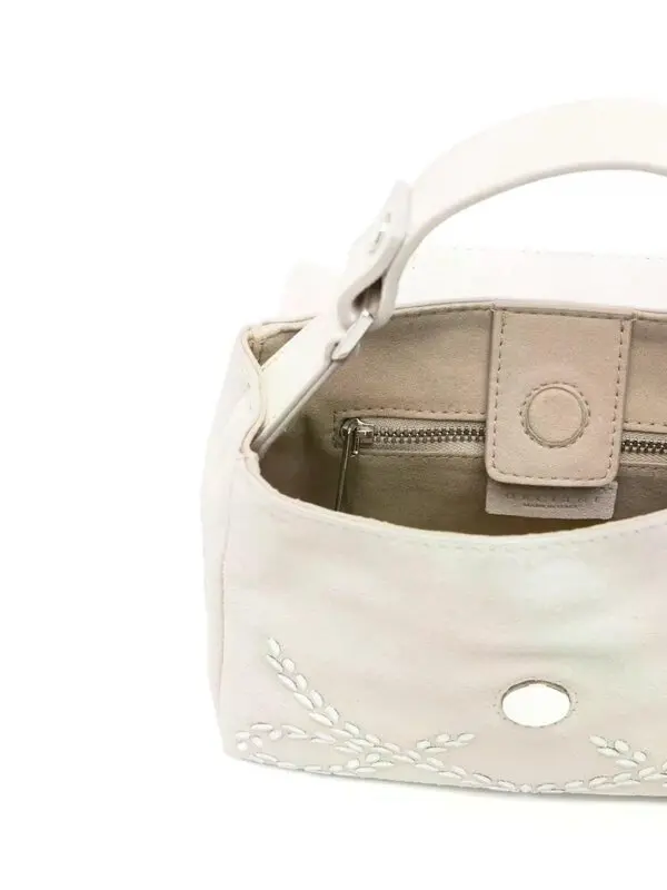 Orciani Mirror-embellished Suede Tote