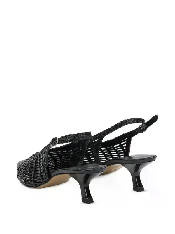 TONI PONS Woven Leather Slingback Pumps
