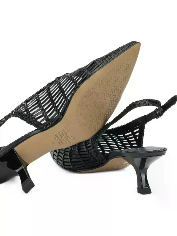TONI PONS Woven Leather Slingback Pumps