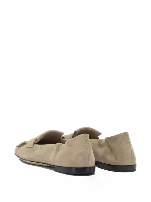 POMME D´OR Suede Fringe Detail Loafers