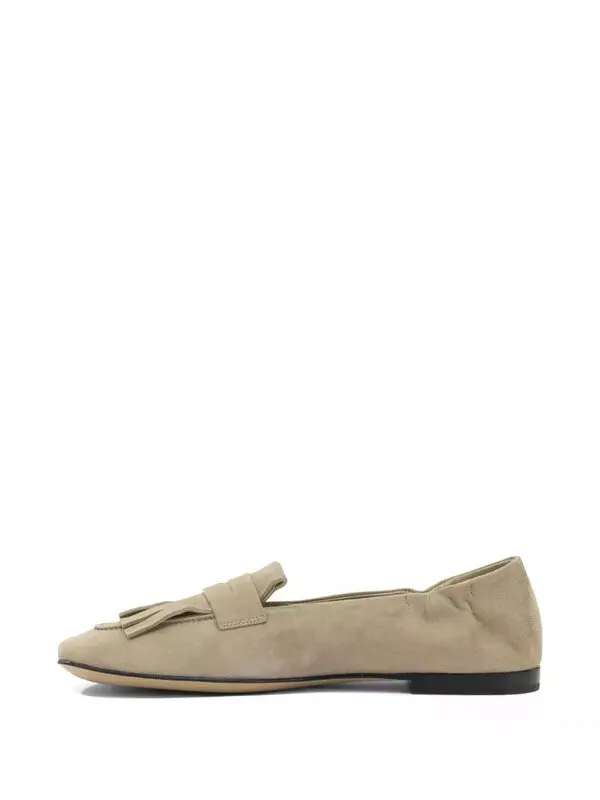POMME D´OR Suede Fringe Detail Loafers