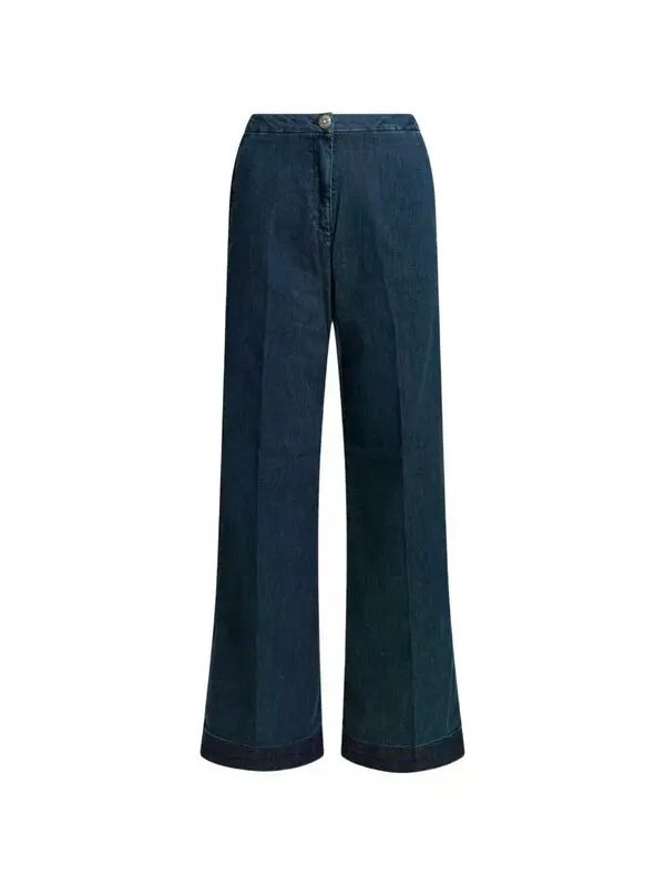 SHAFT JEANS Pressed-crease Wide-leg Jeans