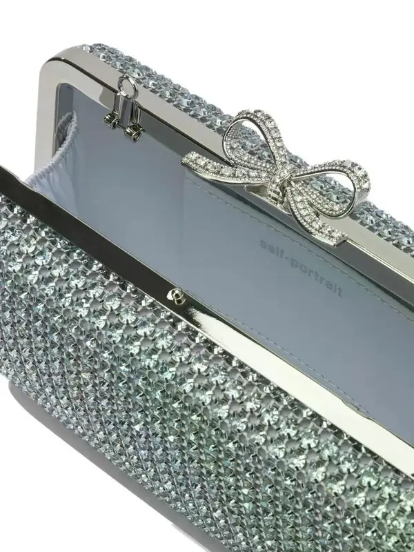 SELF-PORTRAIT Crystal-embellished Clutch Bag
