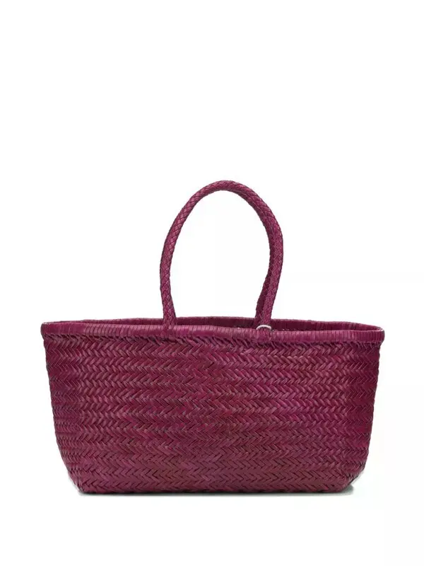 Dragon Diffusion Triple Jump Woven-leather Shoulder Bag - Purple