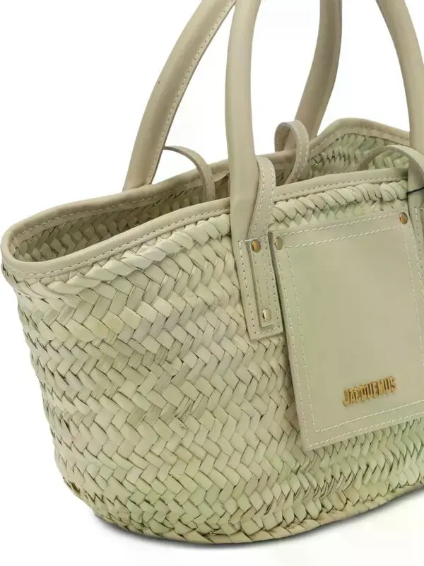 Jacquemus Small Soli Basket Raffia Bag - Neutrals