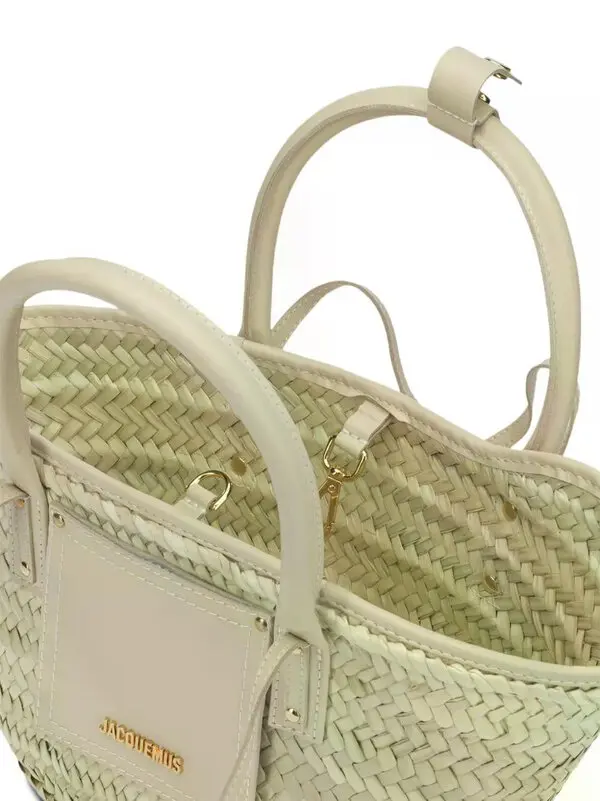 Jacquemus Small Soli Basket Raffia Bag - Neutrals
