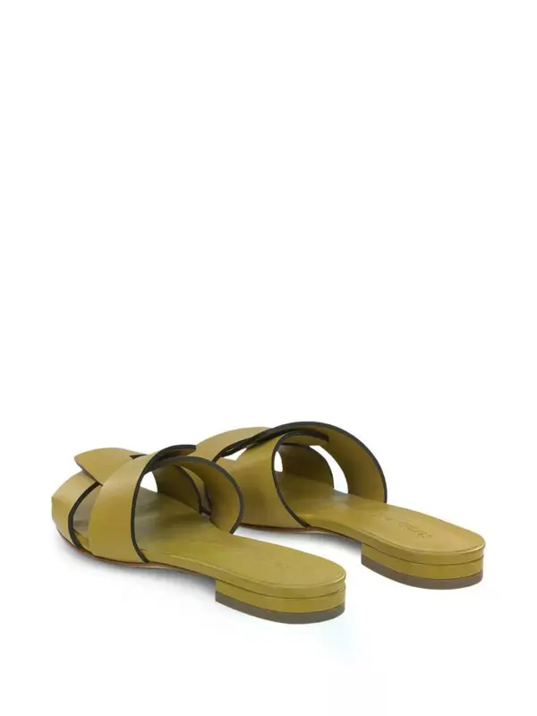 SERGIO LEVANTESI Aria Interwoven Leather Sandals - Yellow