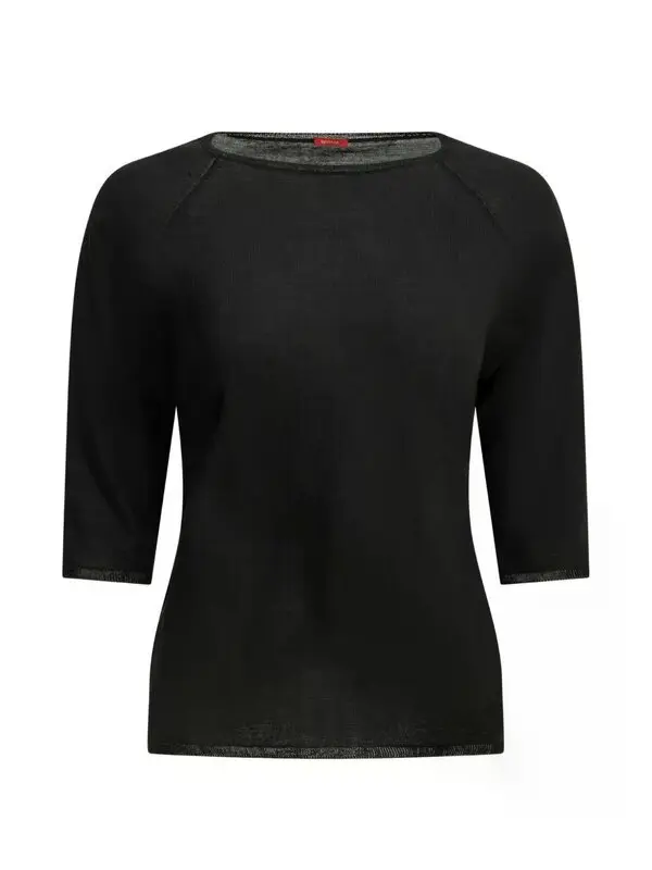 Apuntob Raglan-sleeve Boat-neck Cotton Sweater