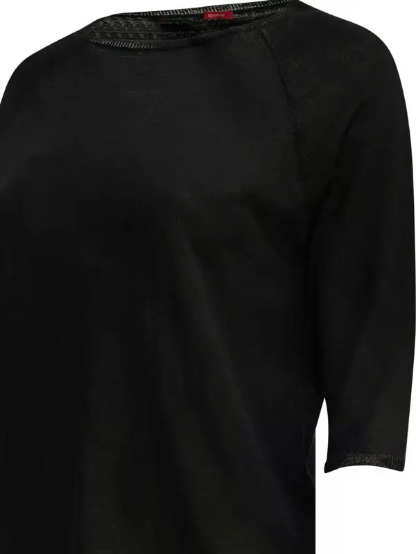 Apuntob Raglan-sleeve Boat-neck Cotton Sweater