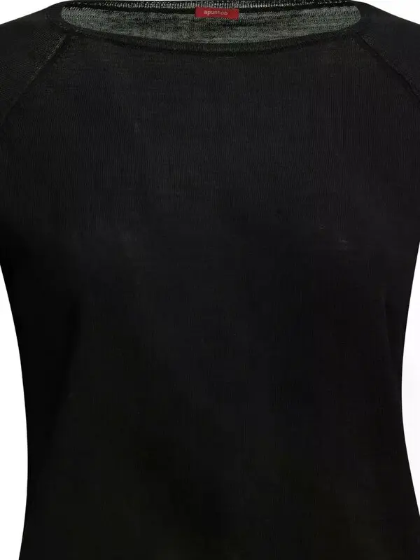 Apuntob Raglan-sleeve Boat-neck Cotton Sweater