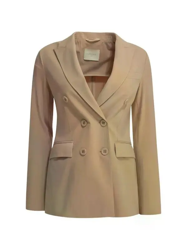 CIRCOLO 1901 Double-breasted Peak-lapel Coat - Neutrals