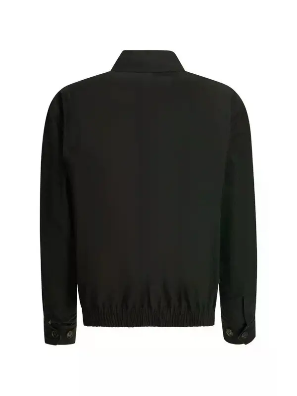 BARACUTA Zip-up Bomber Jacket - Black