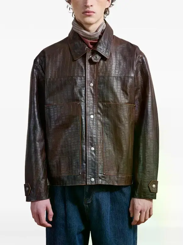 FOUND Croc-embossed Jacket