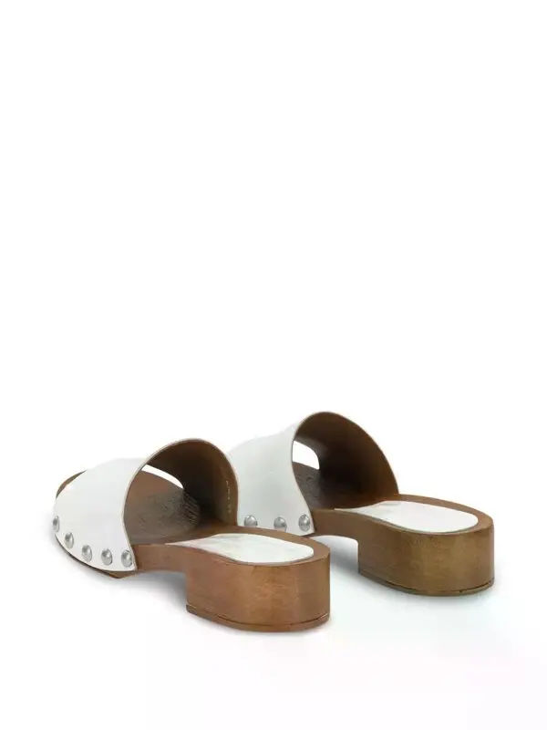 COPENHAGEN  Stud-embellished Leather Clog Sandals
