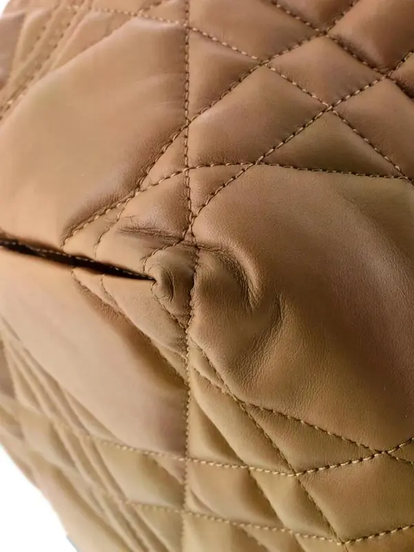Dior Macrocannage Quilt Large Tote Bag - Brown