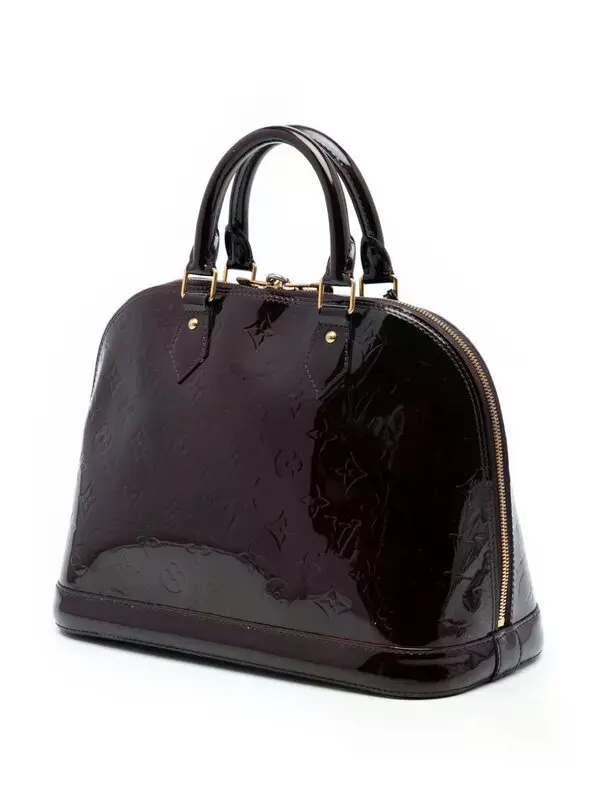LOUIS VUITTON Monogram Vernis Alma Pm Handbag - Purple