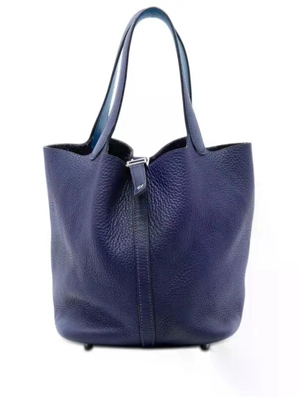 Hermès Clemence Picotin Lock 22 Handbag - Blue