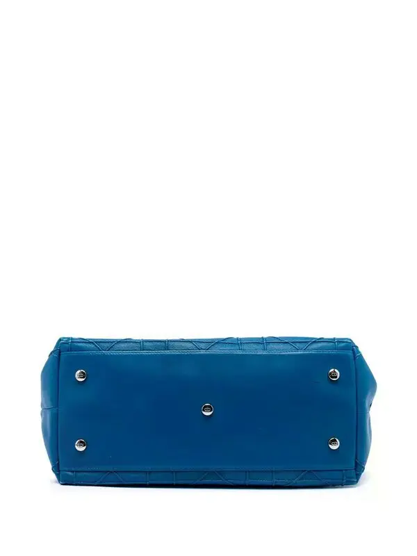 Dior 2012 Medium Lambskin Cannage Polochon Granville Satchel