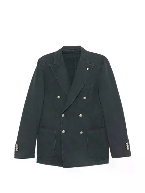 L.B.M. 1911 Double-breasted Peaked-lapels Blazer - Grey