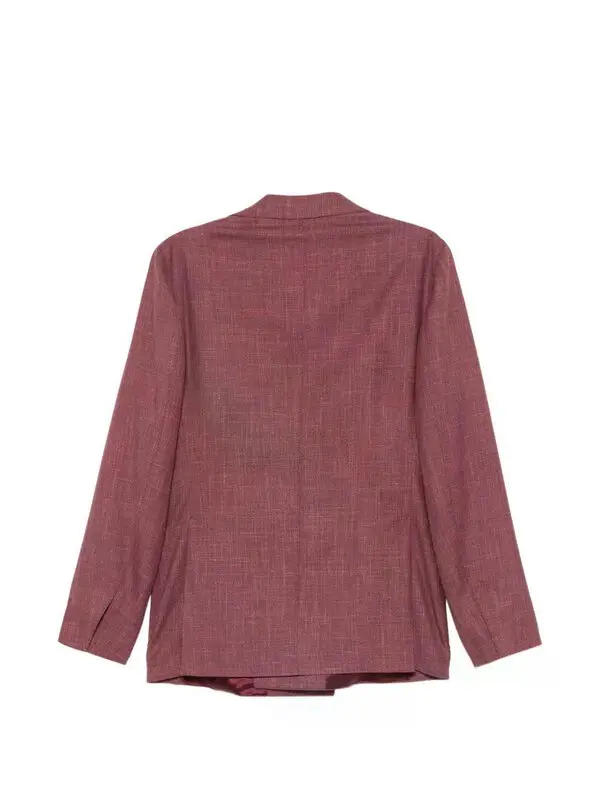 L.B.M. 1911 Double-breasted Peak-lapel Blazer - Red