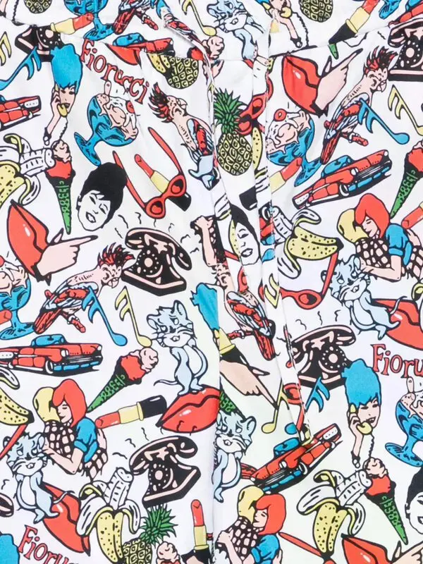 Fiorucci Graphic-print Drawstring Shorts