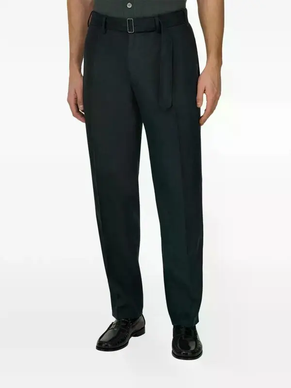 Boggi Milano Belted Linen Trousers