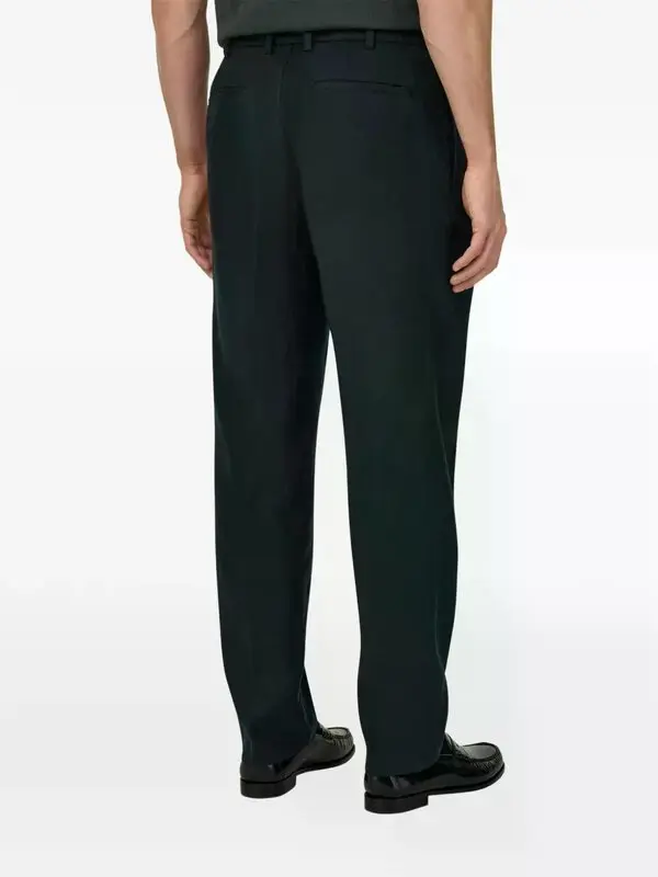 Boggi Milano Belted Linen Trousers