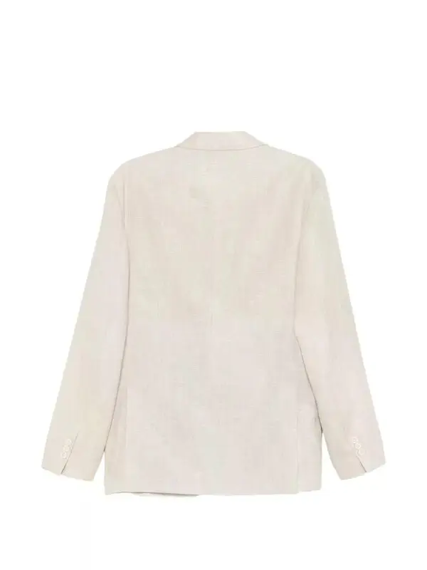 LARDINI Flower-pin Single-breasted Blazer - Neutrals
