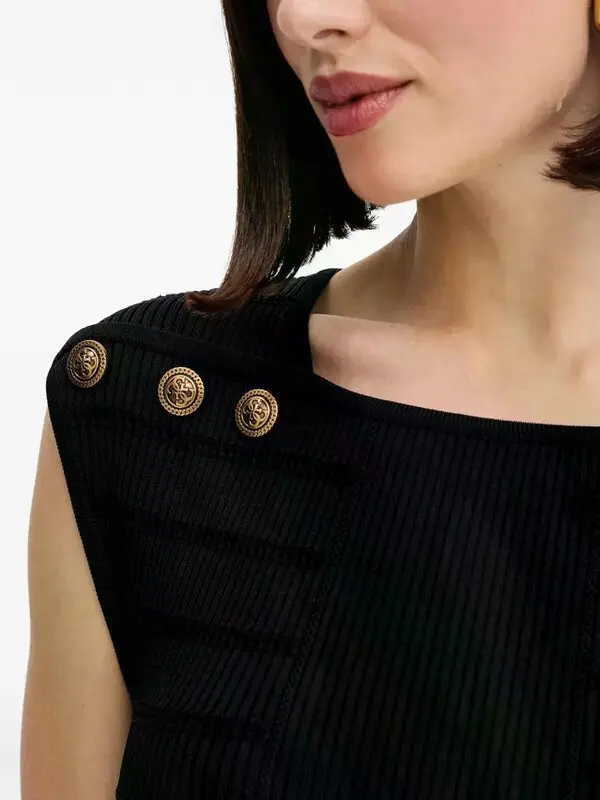 Guess Evangeline Button Ribbed Top