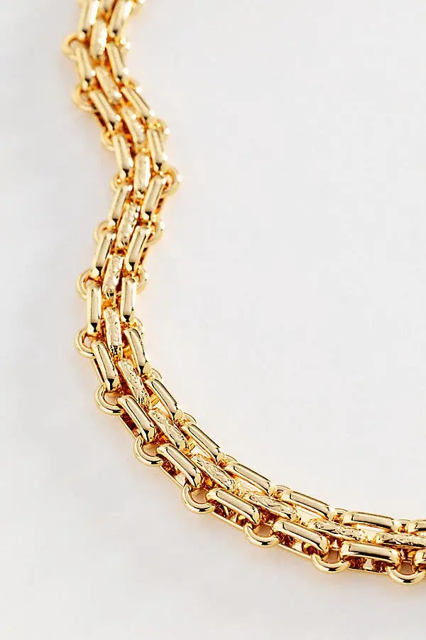 Anthropologie Statement Chain Necklace - Gold