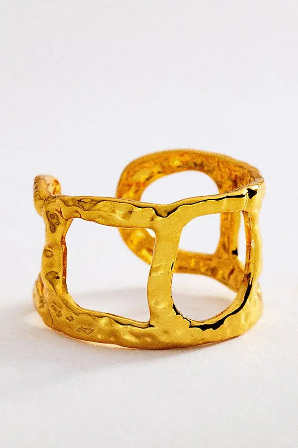 Anthropologie Textured Statement Ring