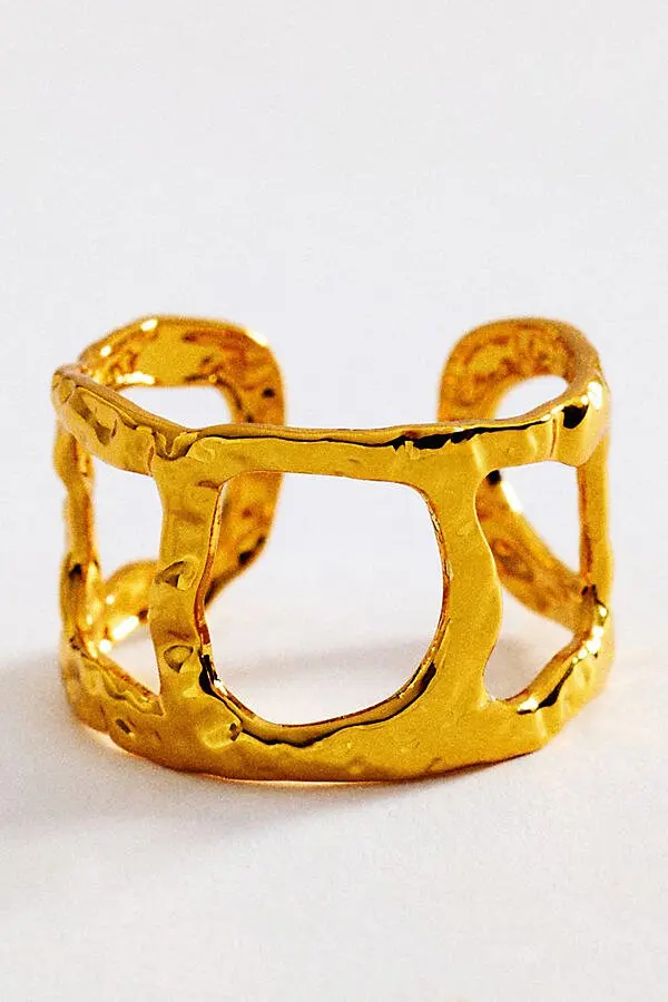 Anthropologie Textured Statement Ring