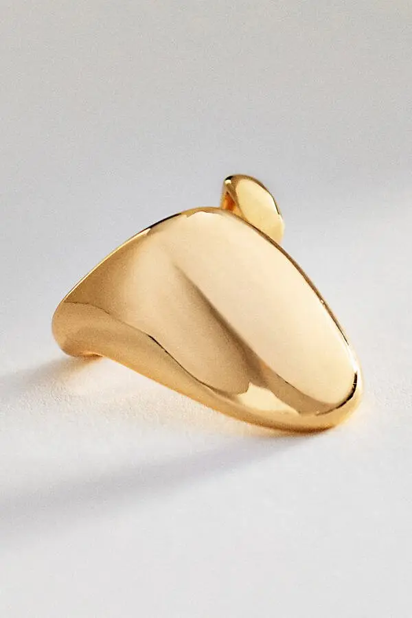 Anthropologie Molten Statement Ring - Gold