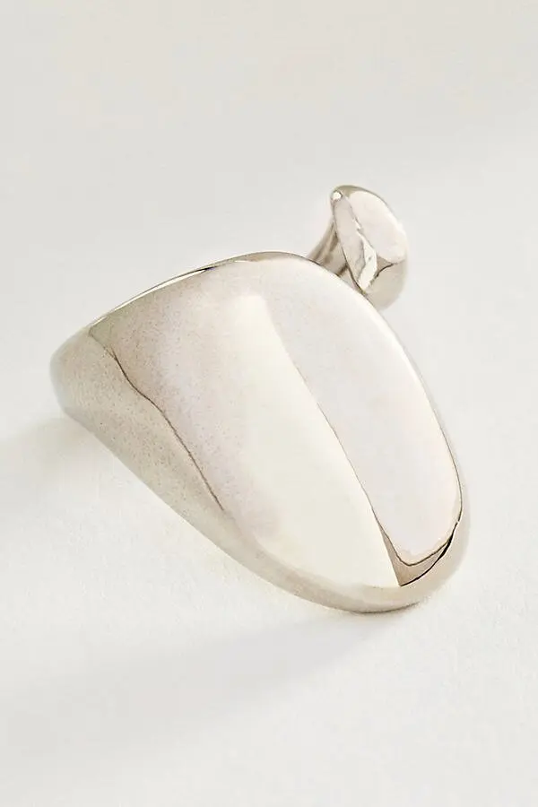 Anthropologie Molten Statement Ring - Silver