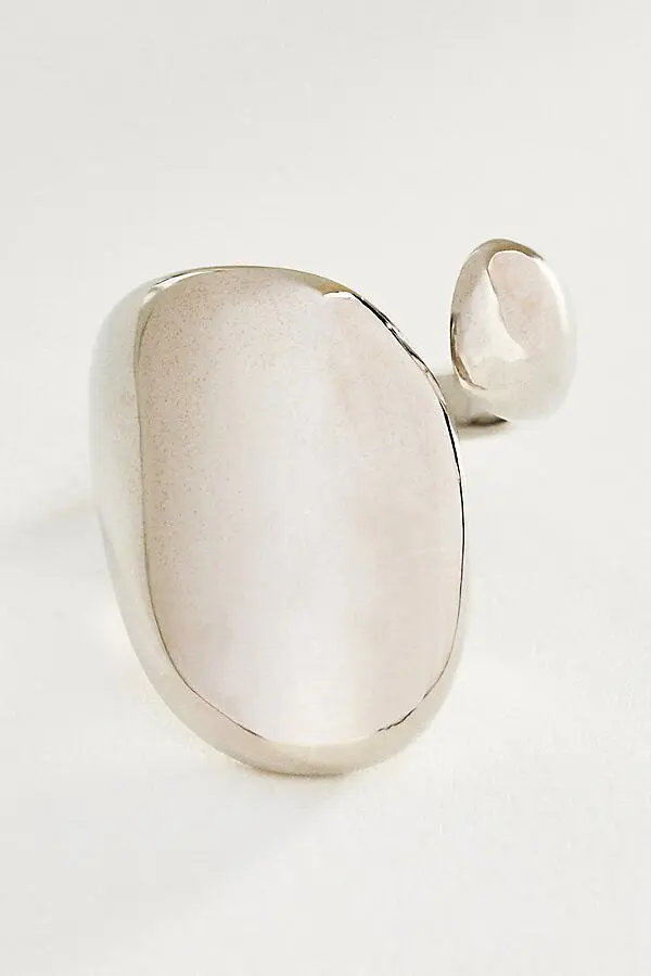 Anthropologie Molten Statement Ring - Silver