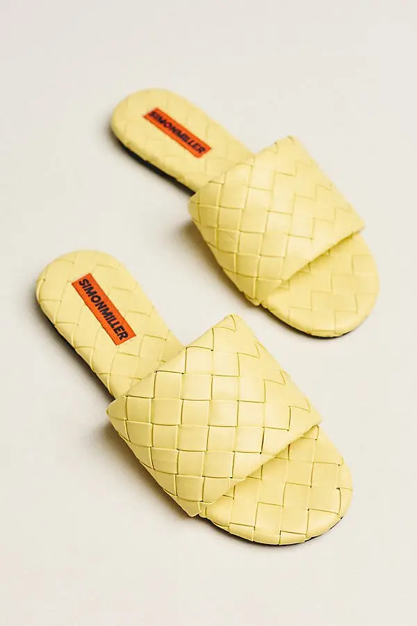 SIMONMILLER Salerno Woven Slides - Butter