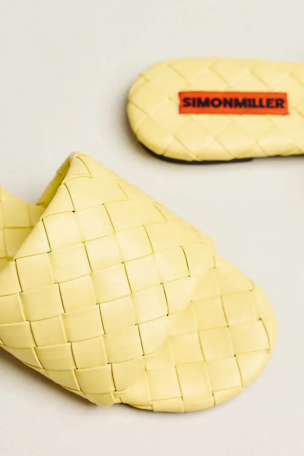 SIMONMILLER Salerno Woven Slides - Butter