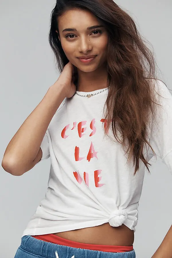 Sundry C'est La Vie Short-sleeve T-shirt - Optic White