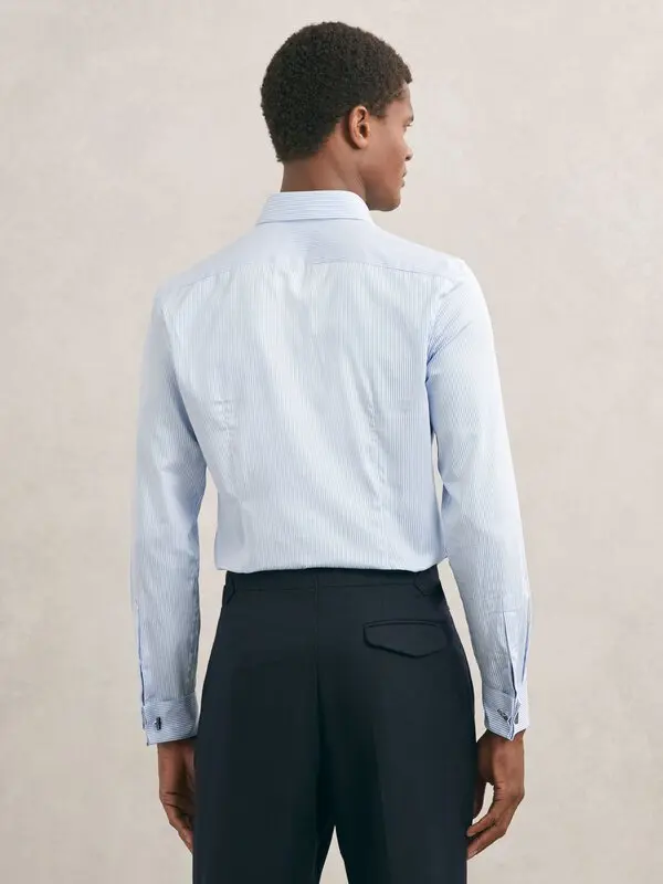 REISS Remote Slim Fit Regular-fit Cotton-satin Stripe Shirt